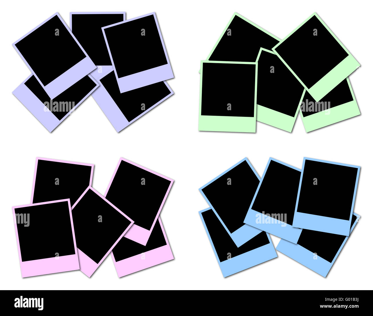 Colored frames for photo collage Stock Photo - Alamy