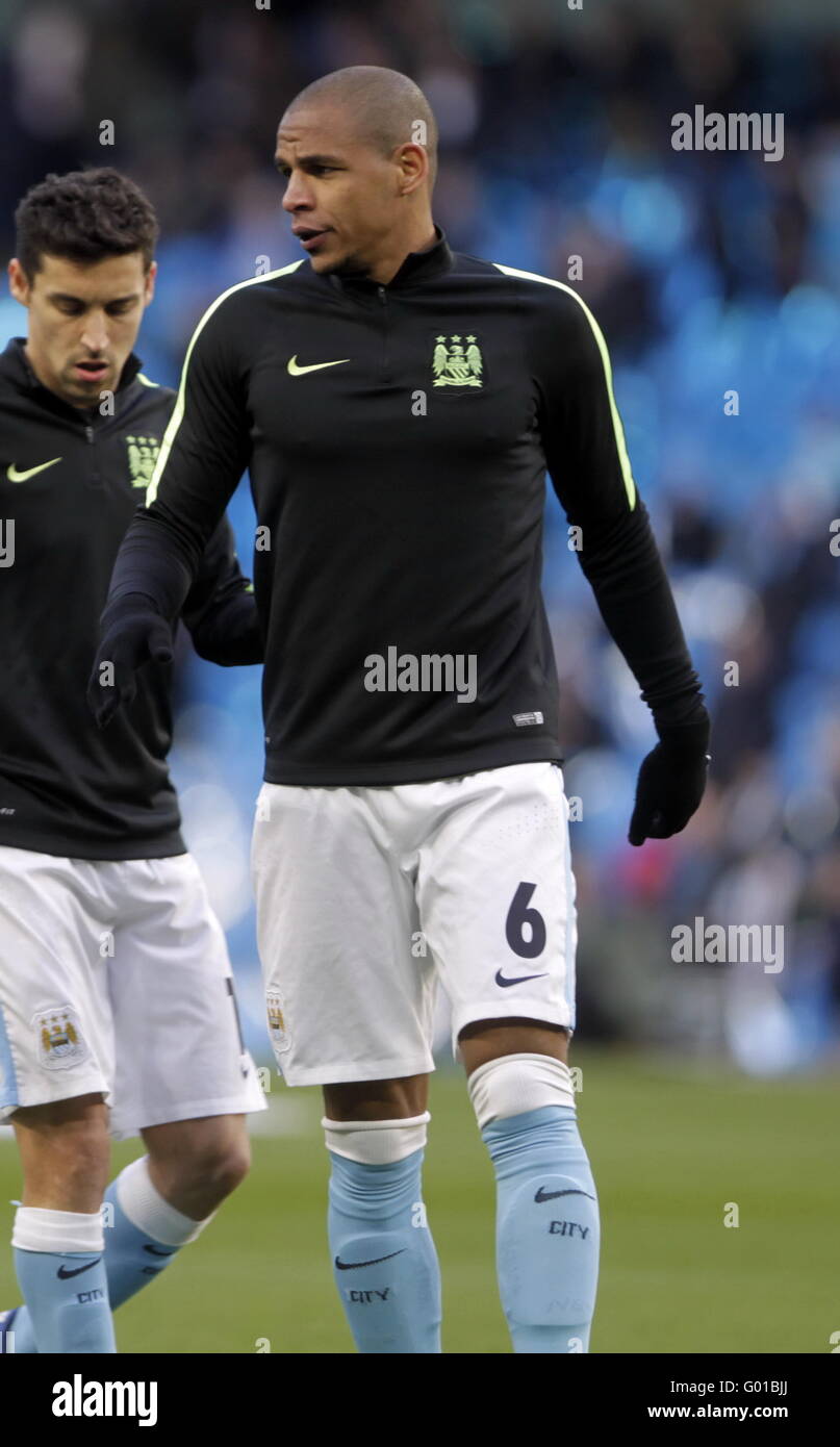 Fernando Manchester city in action during the match of Champions League ...