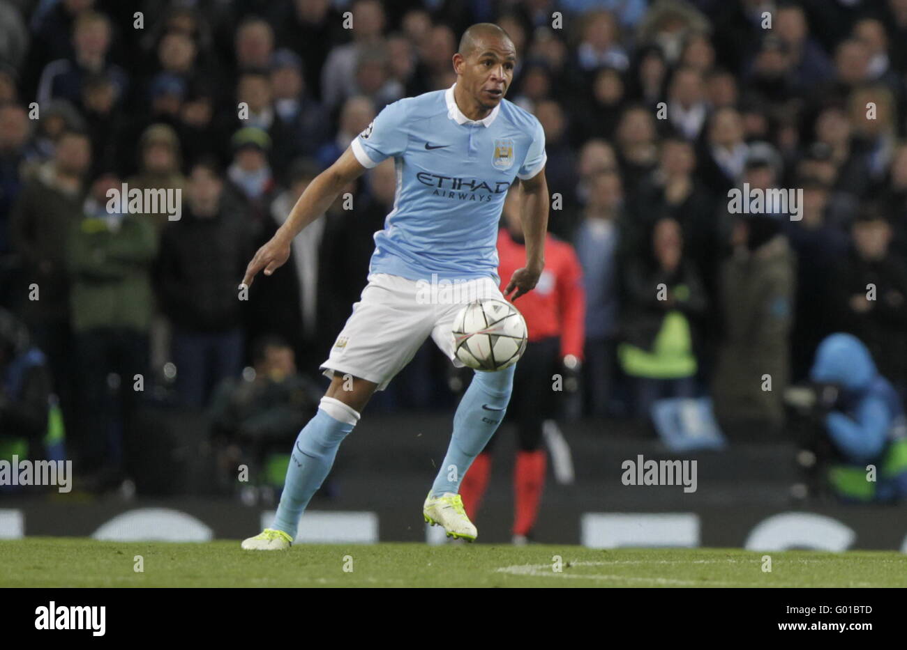 Fernando of Manchester City in action during the match of Champions ...