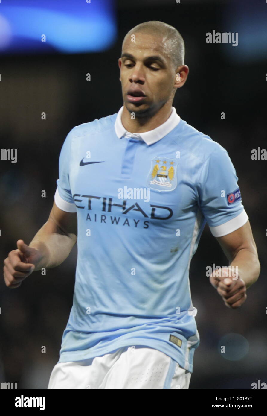 Fernando from Manchester City in action during the match of Champions ...