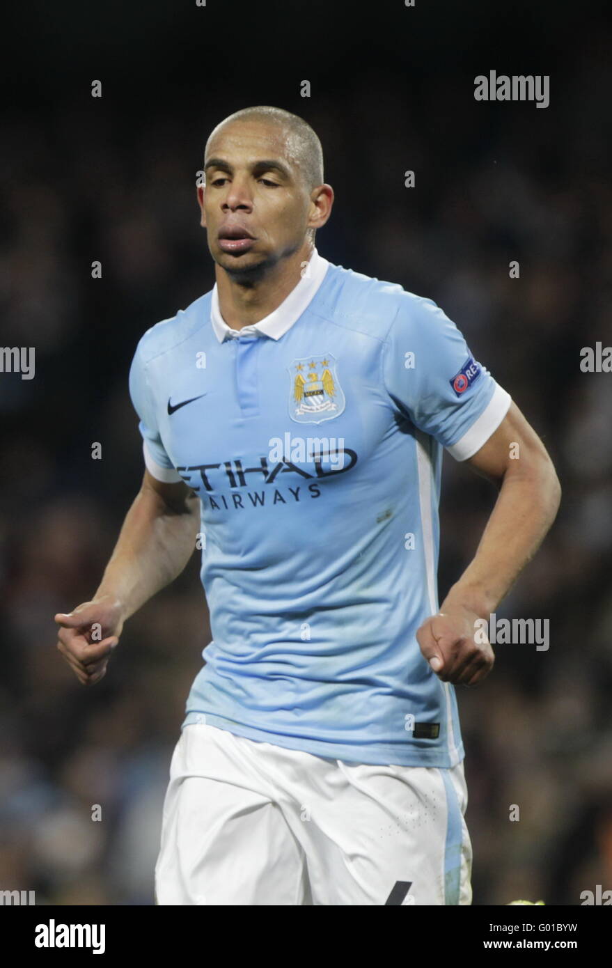 Fernando from Manchester City in action during the match of Champions ...