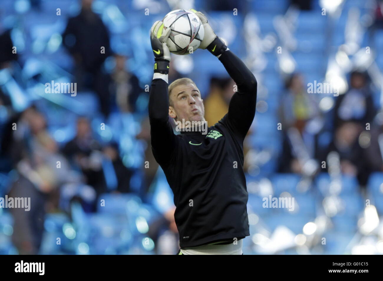 Joe Hart o from Manchester City in action during the match of Champions ...