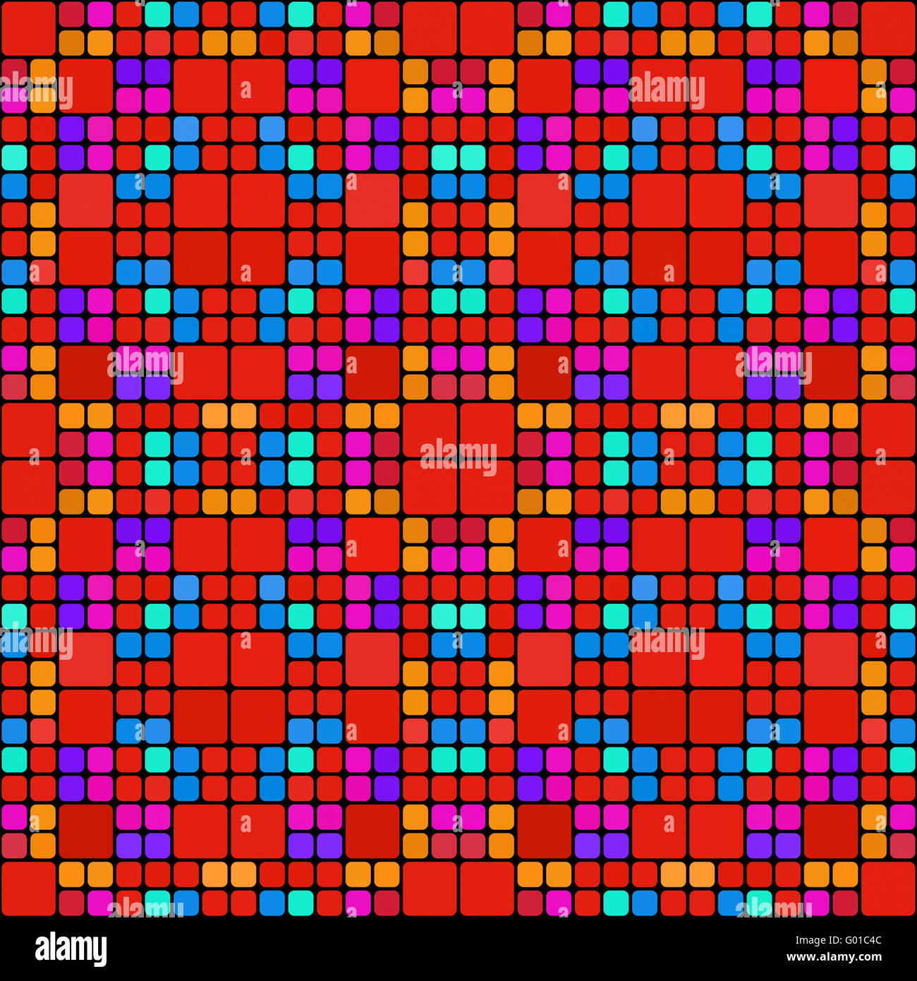 seamless texture with bright repeating blocks and black mortar Stock ...