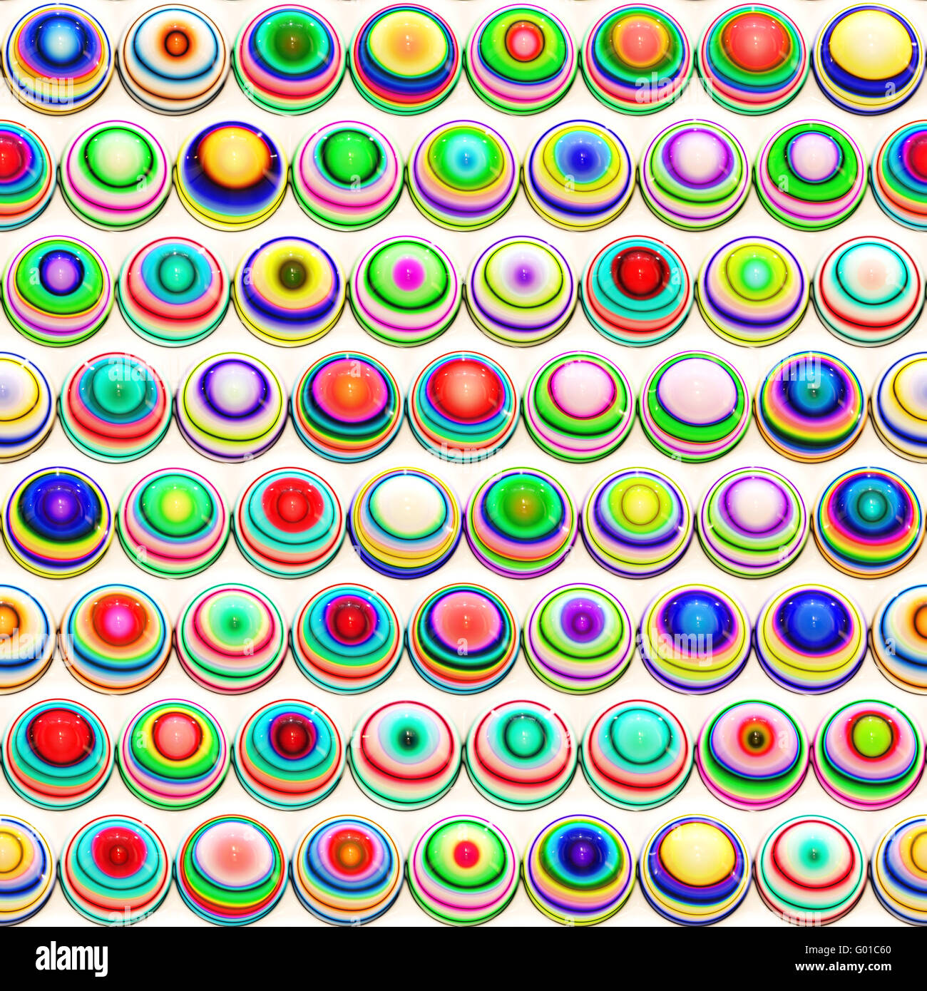 seamless texture of round color bleeding shapes on white Stock Photo ...