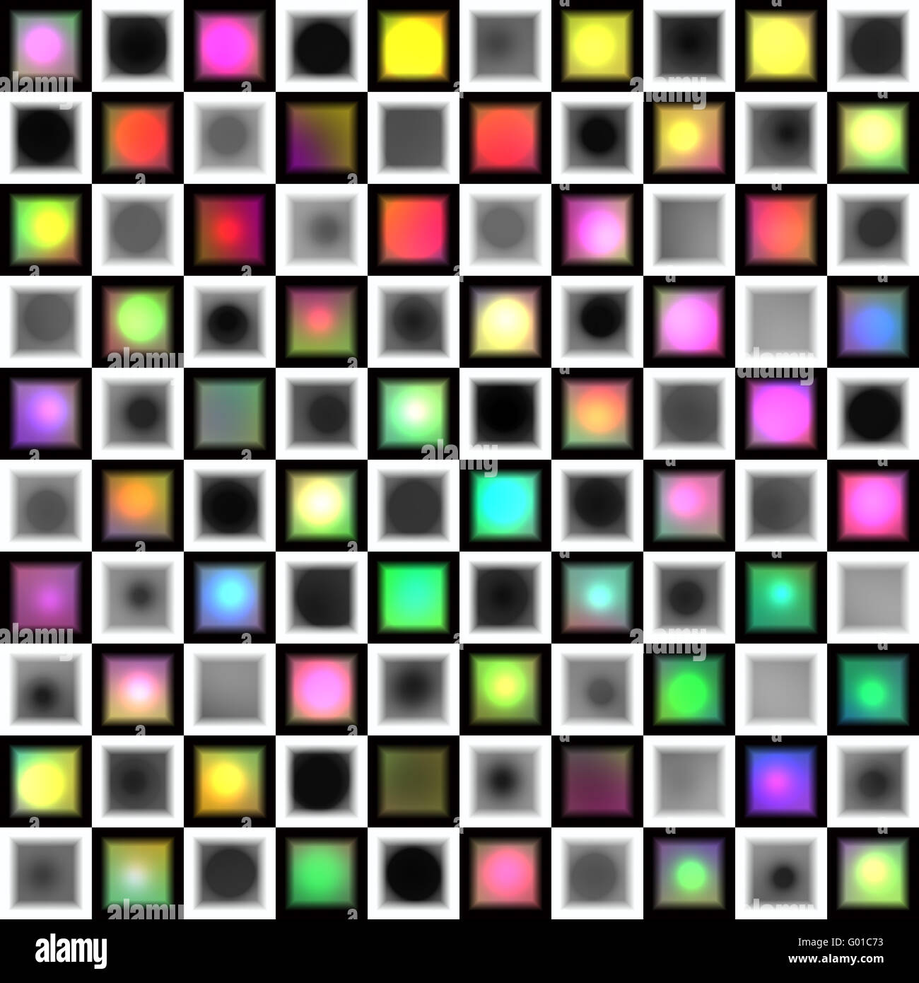 seamless colorful texture of blocks and dots Stock Photo - Alamy
