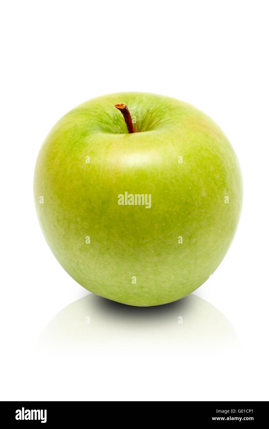 fresh green apple isolated on white background Stock Photo - Alamy
