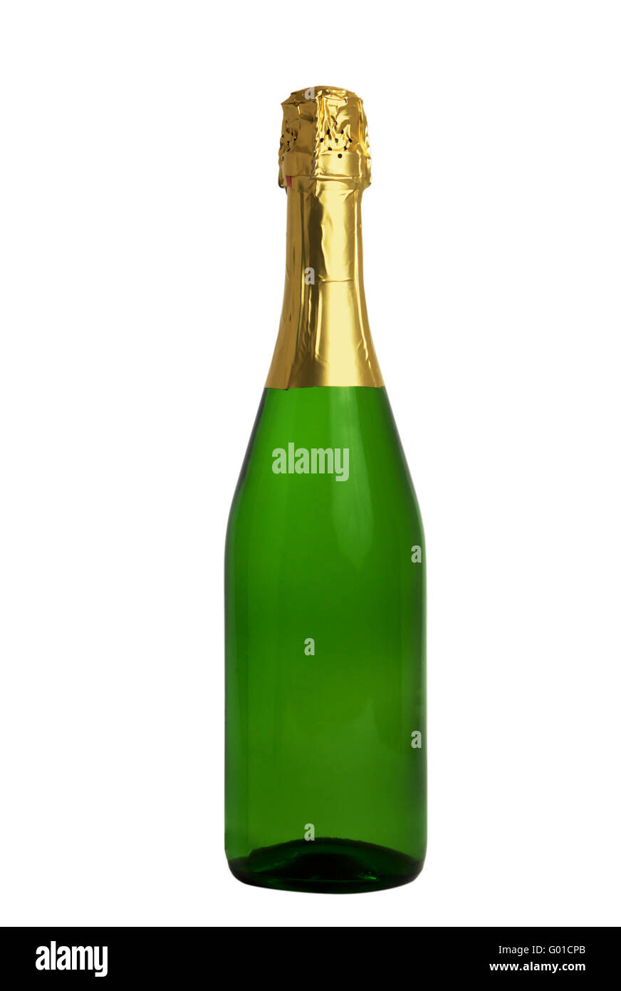 The closed bottle of champagne without a label Stock Photo - Alamy