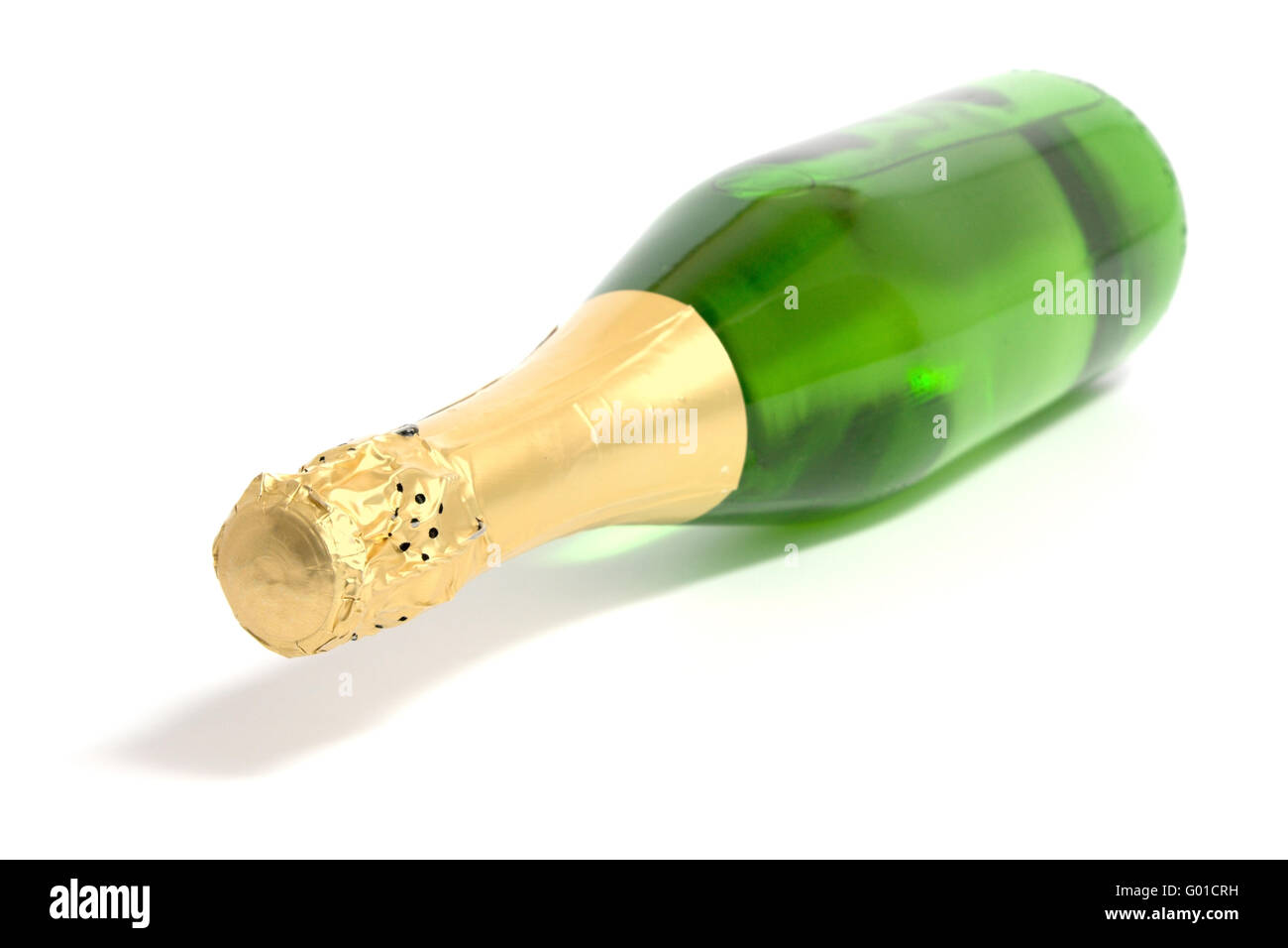 The closed bottle of champagne without a label Stock Photo - Alamy