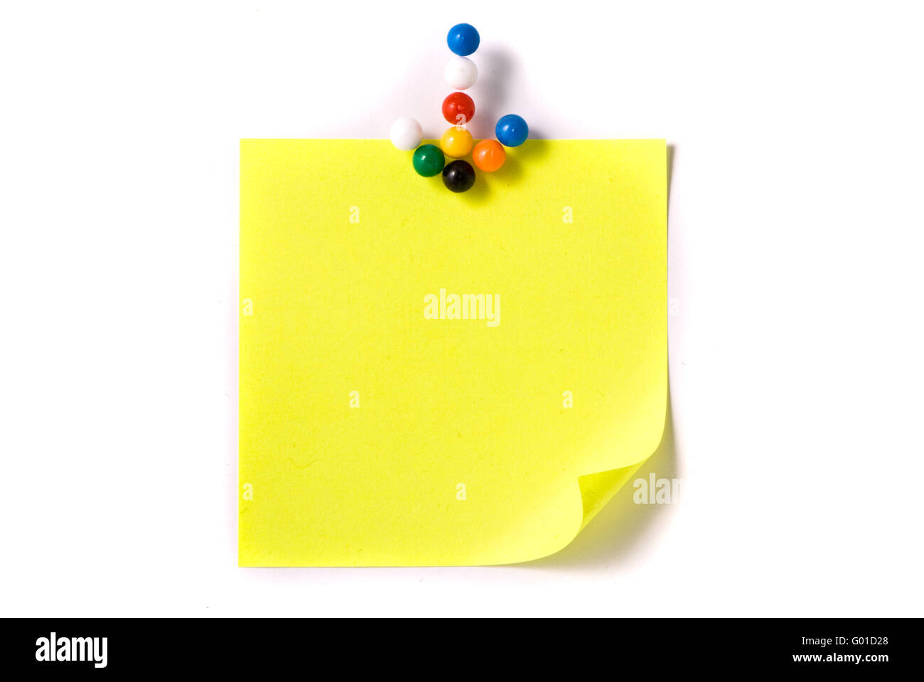 Original idea note paper with an arrow from pins Stock Photo - Alamy