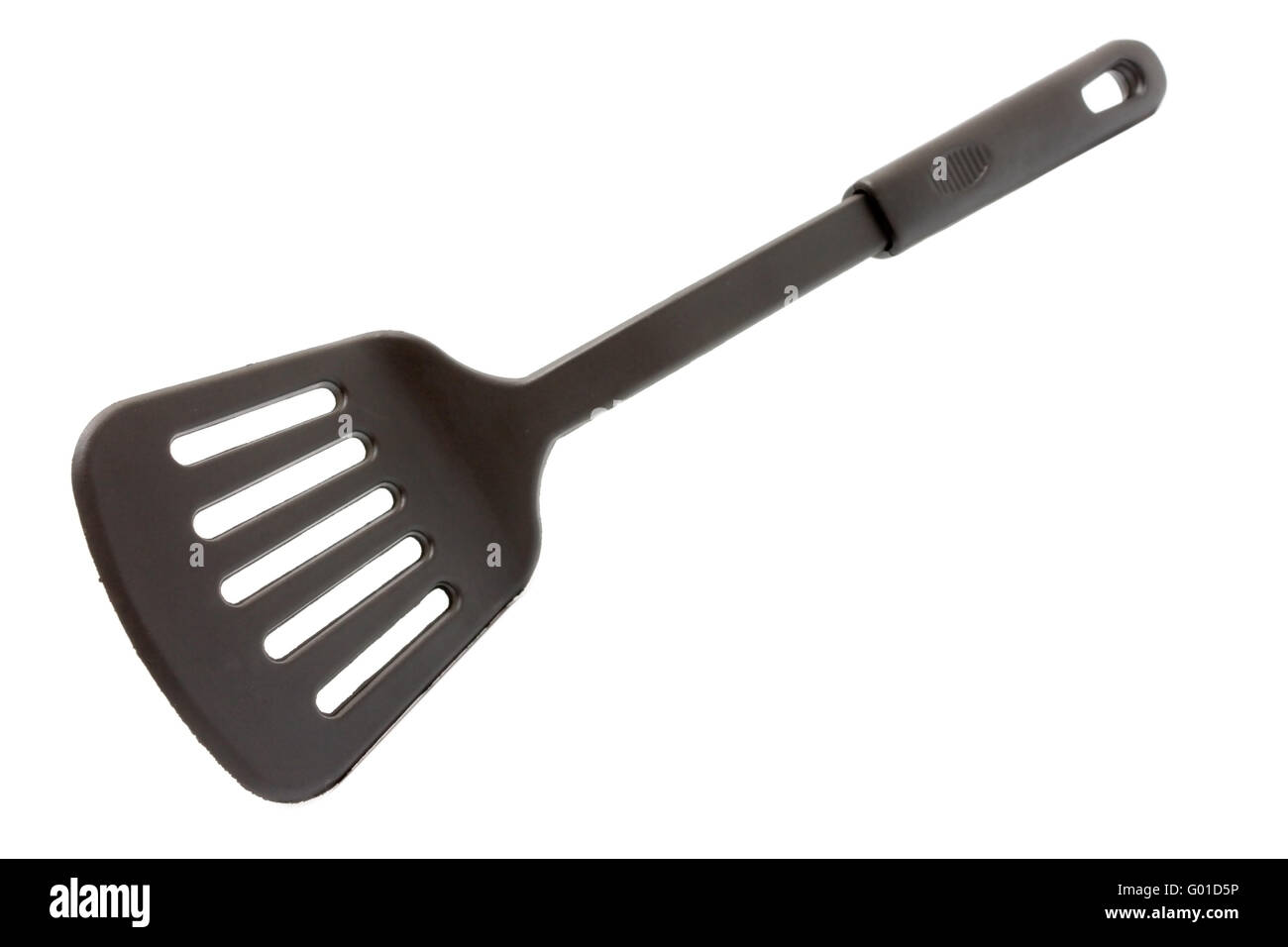 black kitchen spatula isolated on white background Stock Photo - Alamy