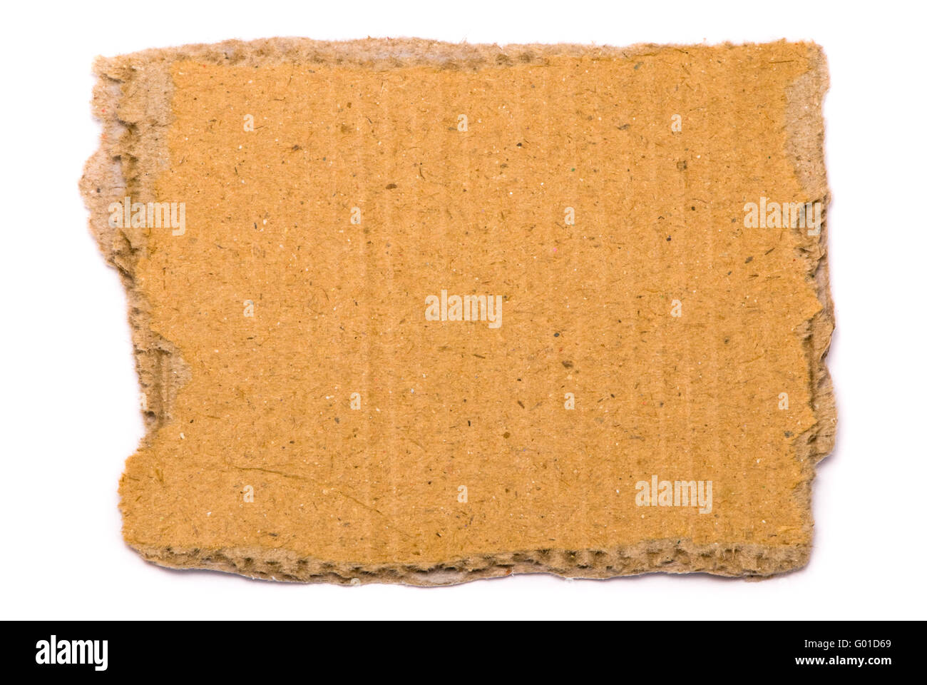 Ripped piece of cardboard on white background Stock Photo - Alamy