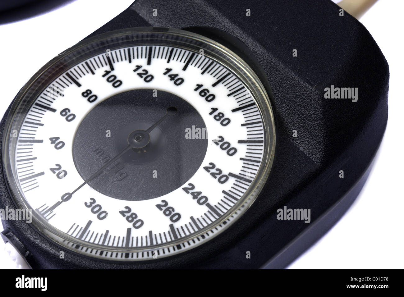 Dial of a manometer close up on a white background Stock Photo - Alamy