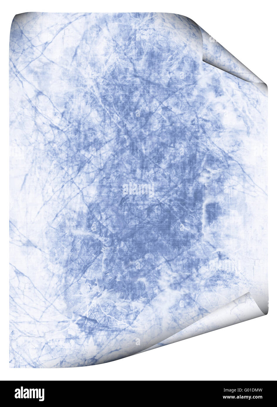 blue antique paper scrolls, texture background isolated on white Stock ...