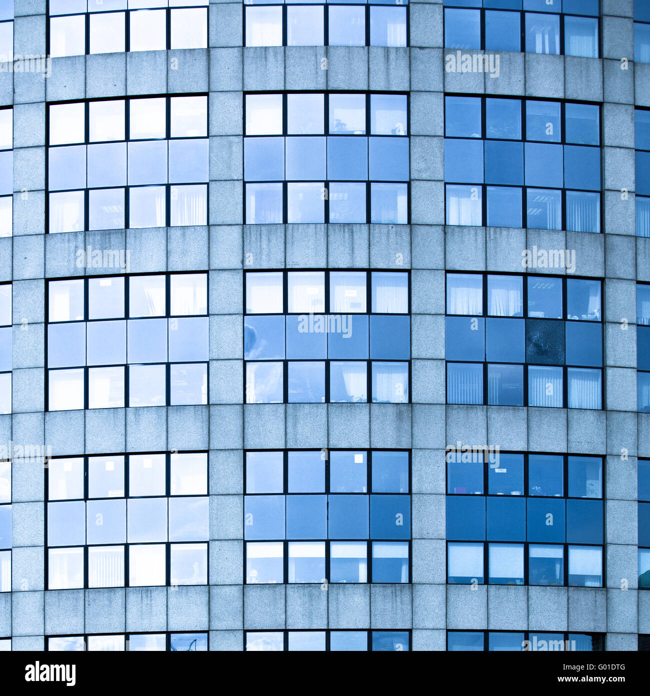 Abstract square crop of blue business office skyscraper Stock Photo - Alamy