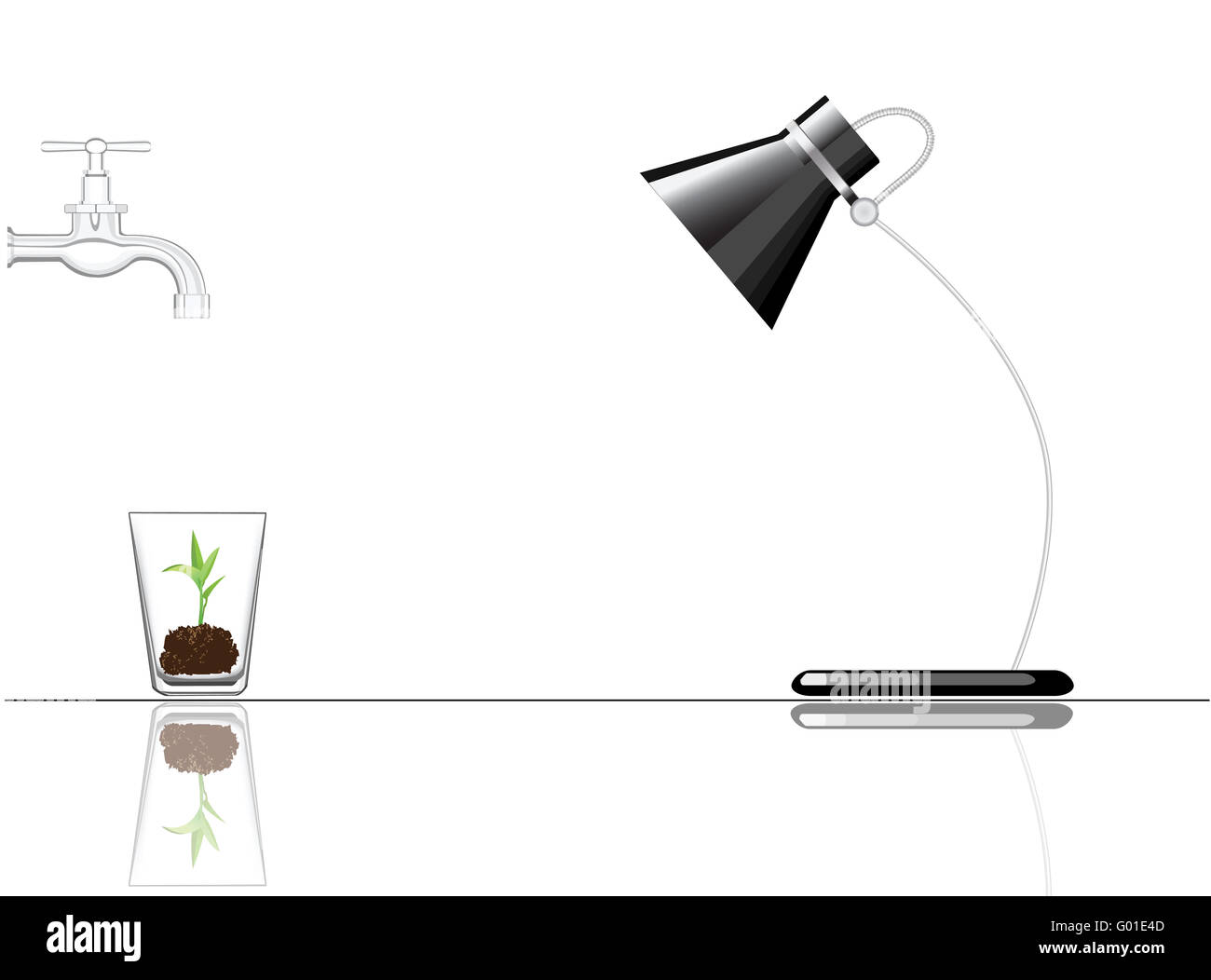 Plant growing under artificial hi-res stock photography and images - Alamy