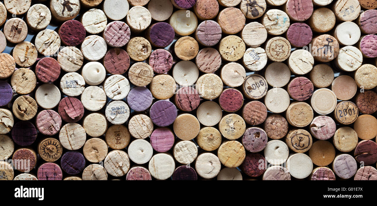 panoramic close-up of different wine corks. digital composite Stock ...