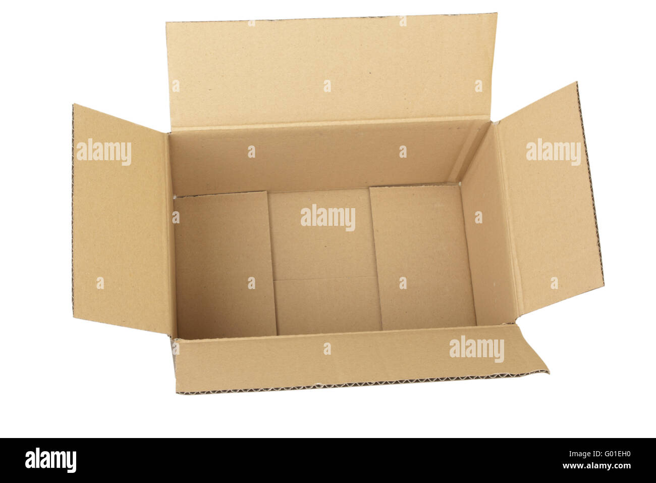 empty cardboard box isolated on the white background Stock Photo - Alamy