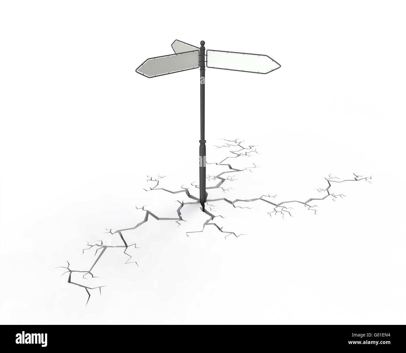 Arrow sign on ground Cut Out Stock Images & Pictures - Alamy