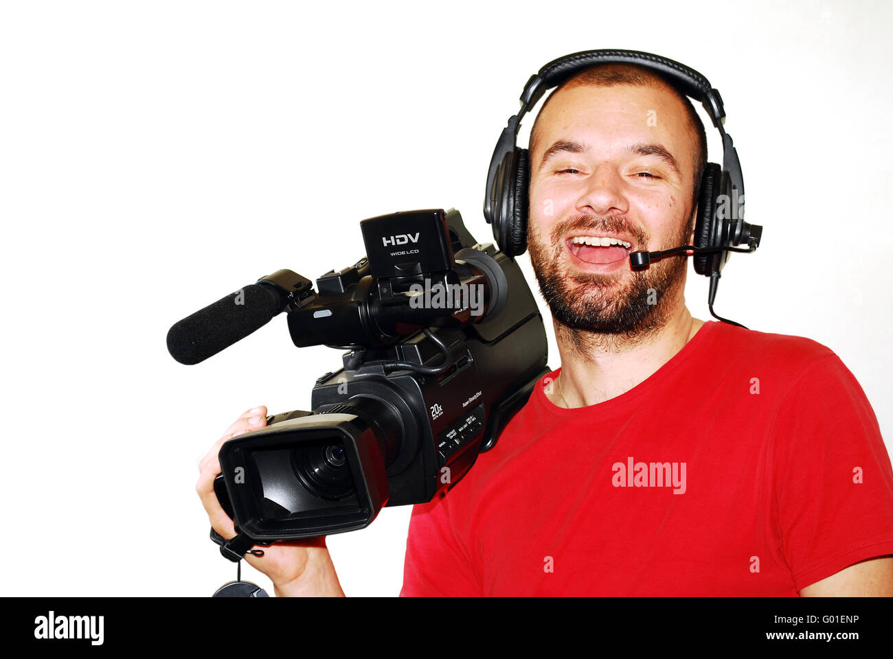 Man camcorder funny hi-res stock photography and images - Alamy