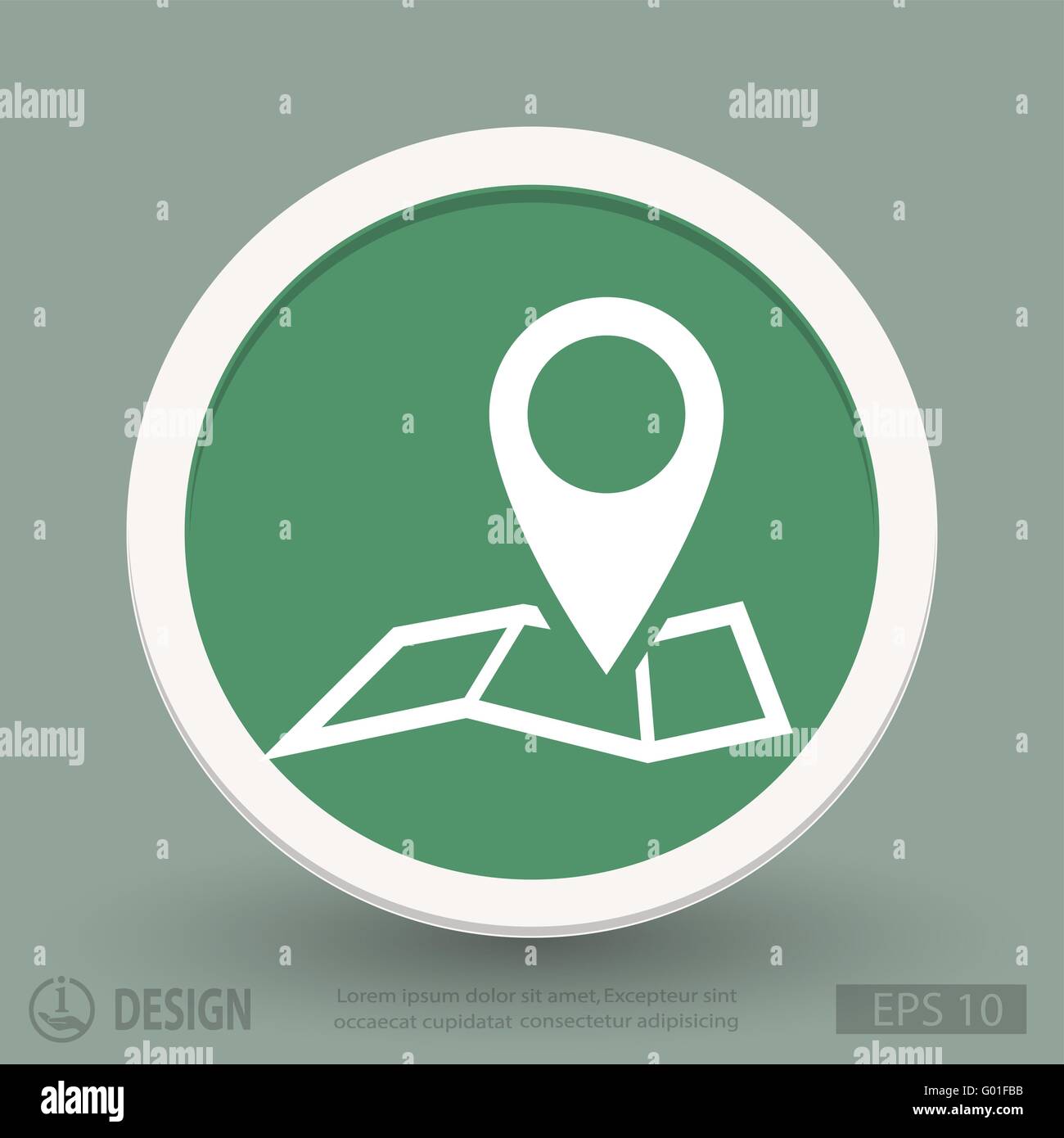 Pin on the map. Vector icon Stock Vector Image & Art - Alamy