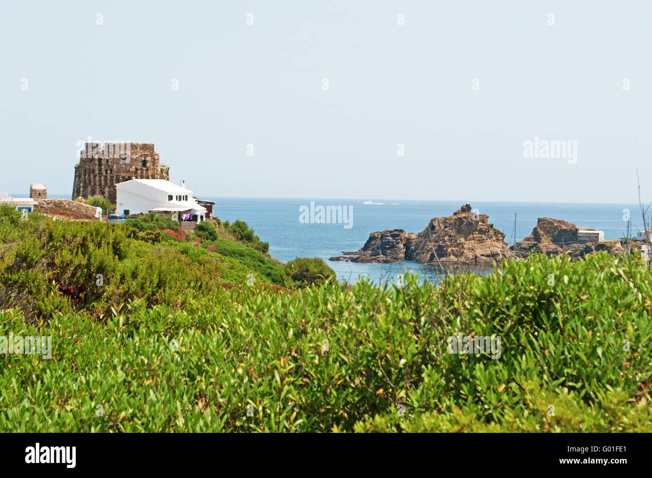 Mediterranean Sea, Menorca, Balearic Islands, Spain, Europe: the beach ...