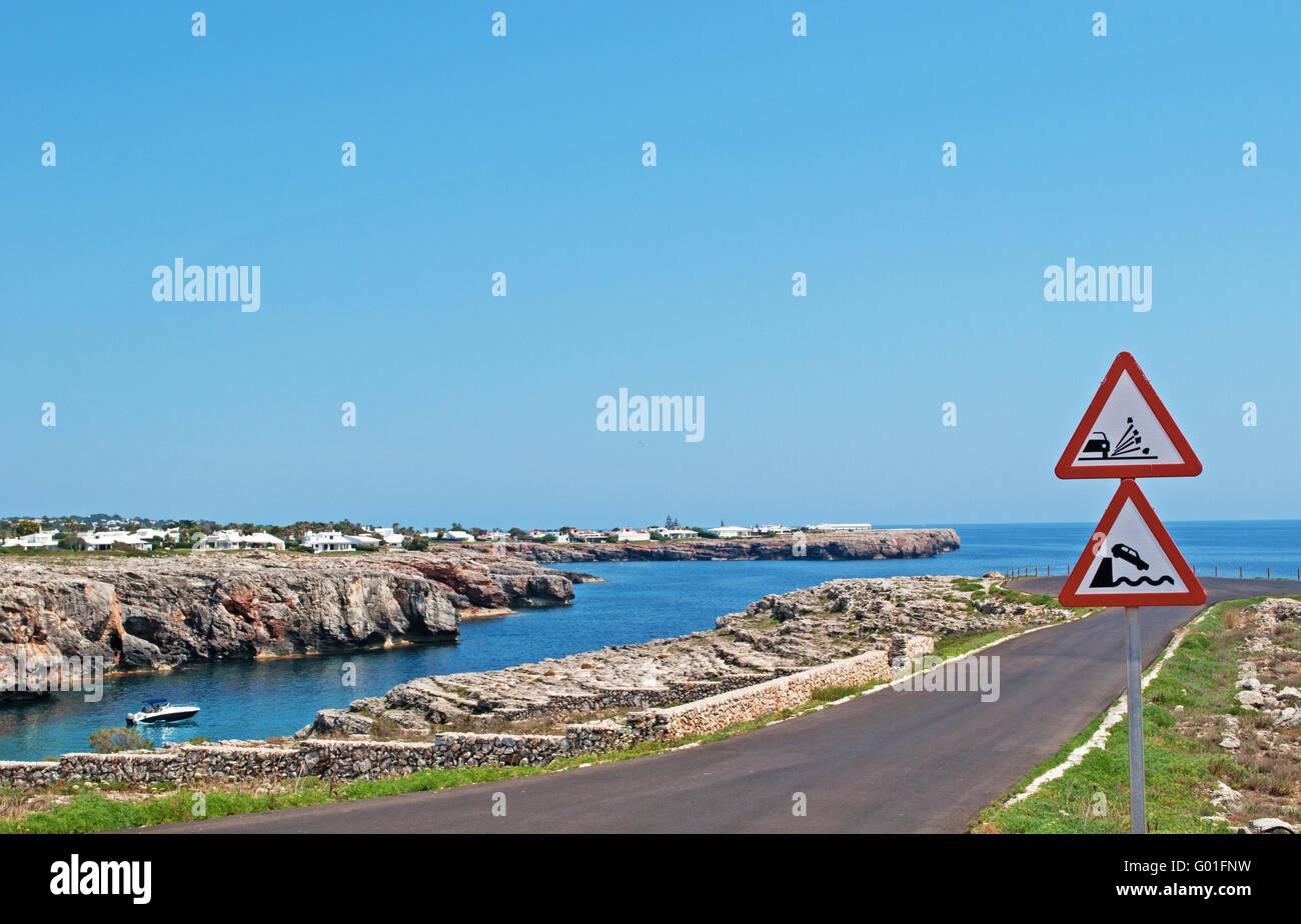 Hidden dip road sign hi-res stock photography and images - Alamy