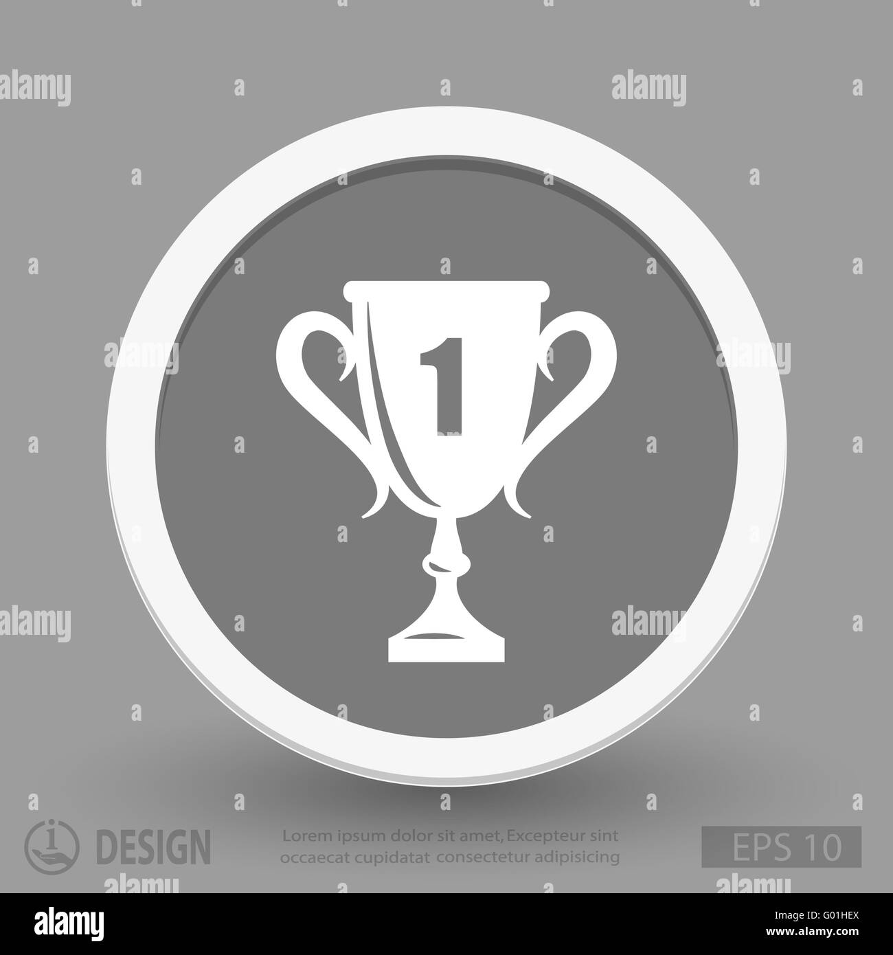 Champions cup trophy icon sign Black and White Stock Photos & Images ...