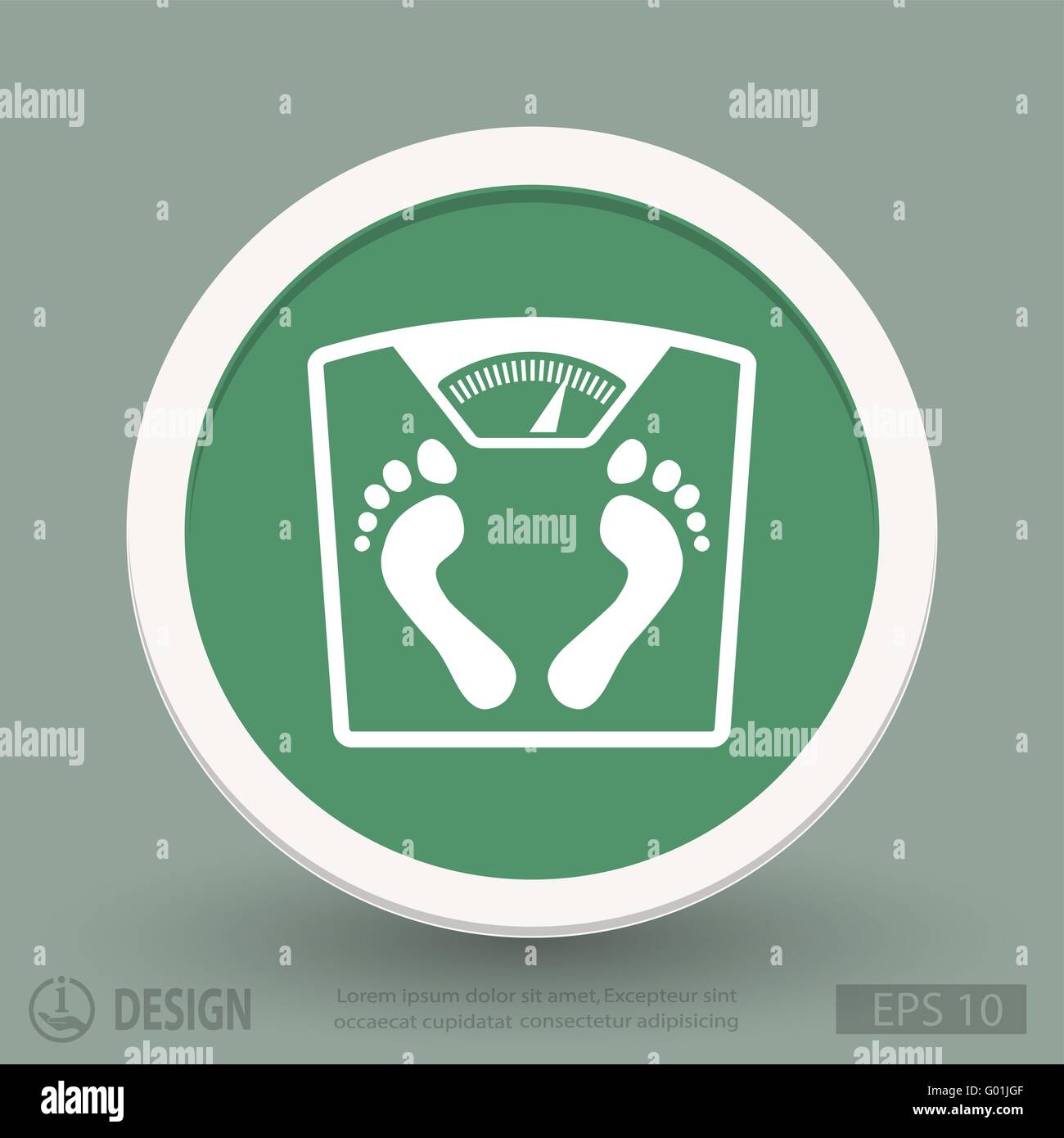 Pictograph of bathroom scale with footprints Stock Vector Image & Art ...
