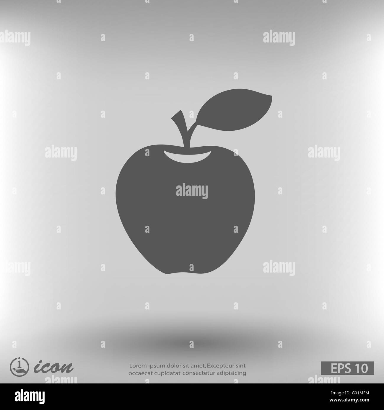 Apple with shadow Black and White Stock Photos & Images - Alamy