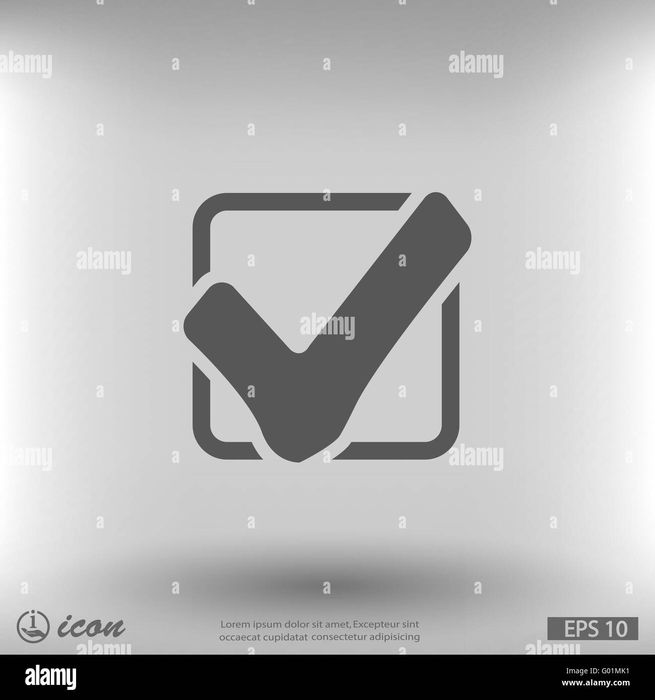 Pictograph of check mark Stock Vector Image & Art - Alamy
