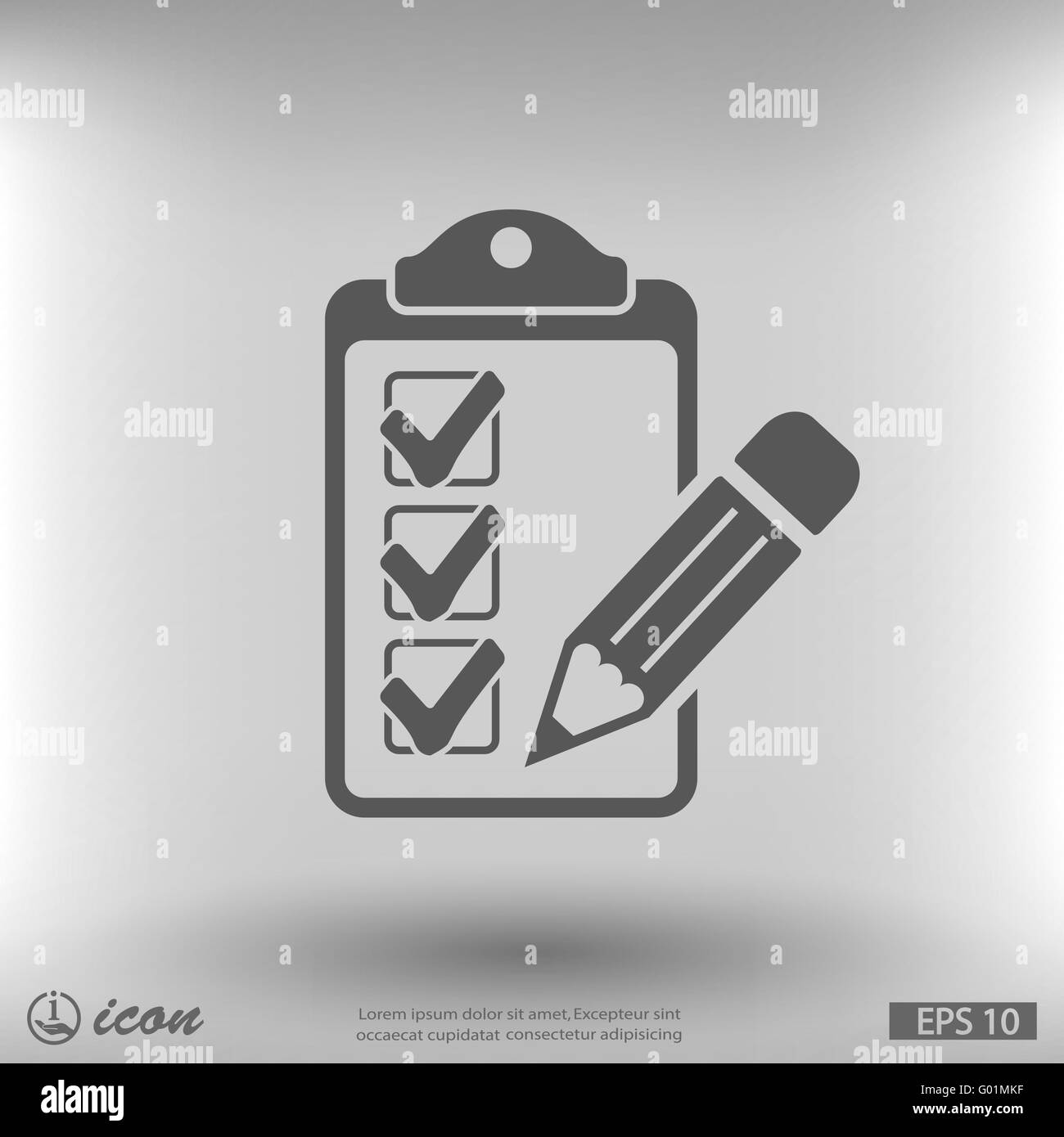 Pictograph of checklist Stock Vector Image & Art - Alamy