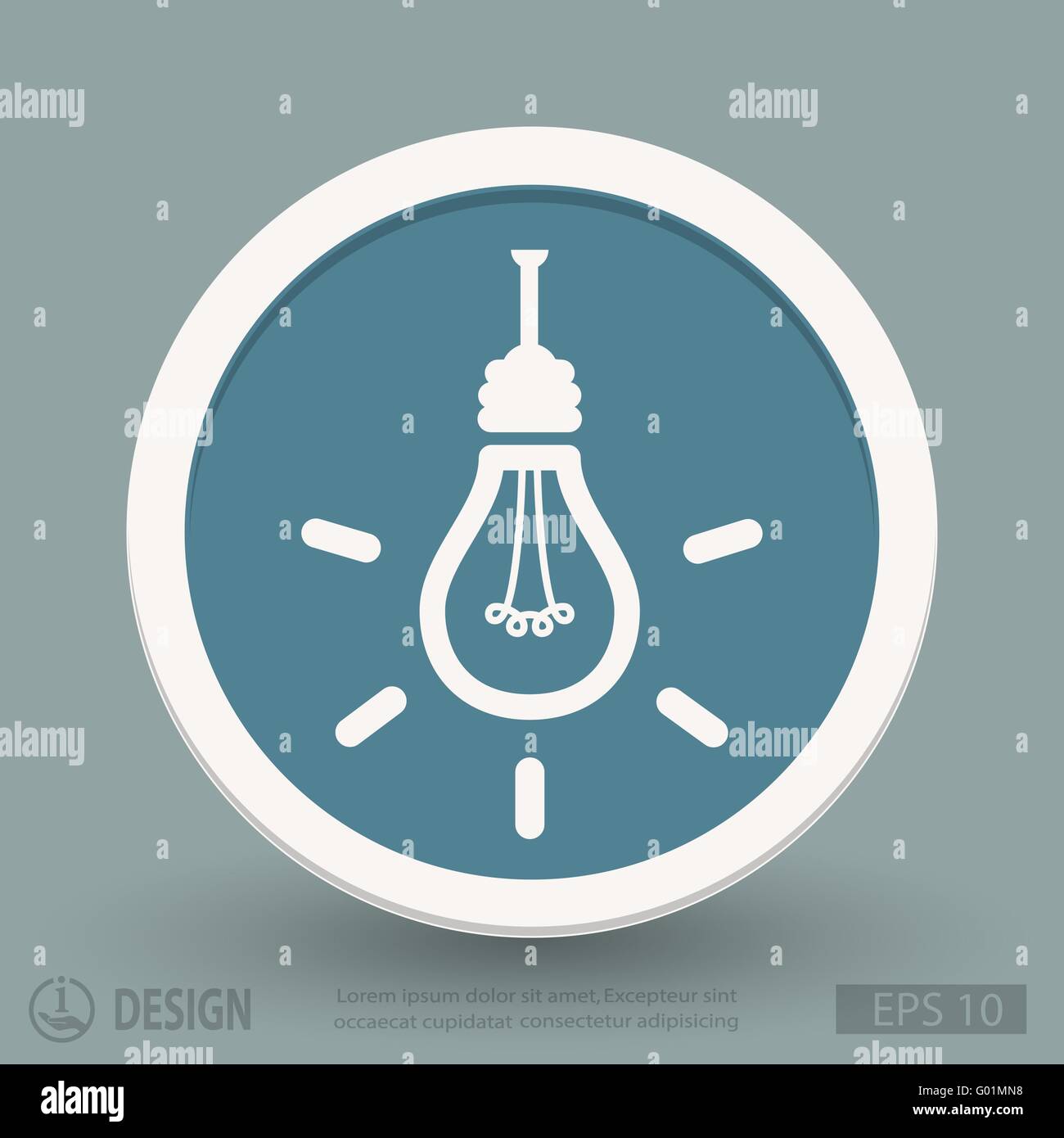 Pictograph of light bulb Stock Vector Image & Art - Alamy