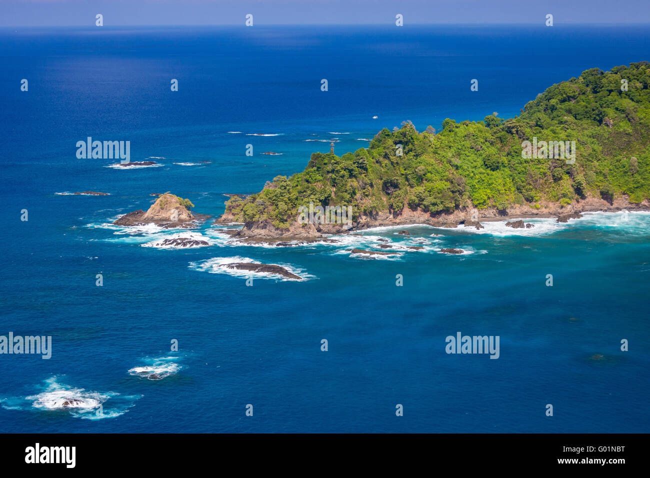 ISLA DEL CANO,, COSTA RICA - Aerial of Cano Island National Park, an ...