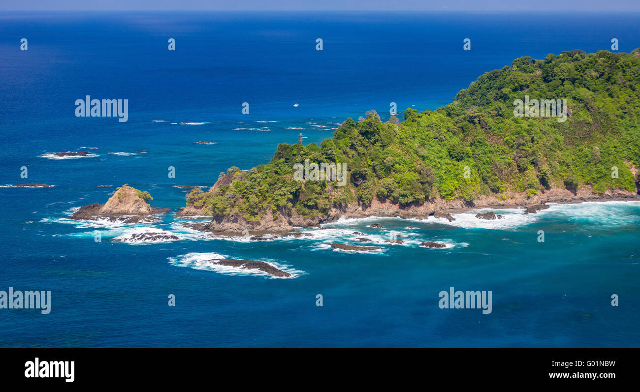 ISLA DEL CANO, COSTA RICA - Aerial of Cano Island National Park, an ...