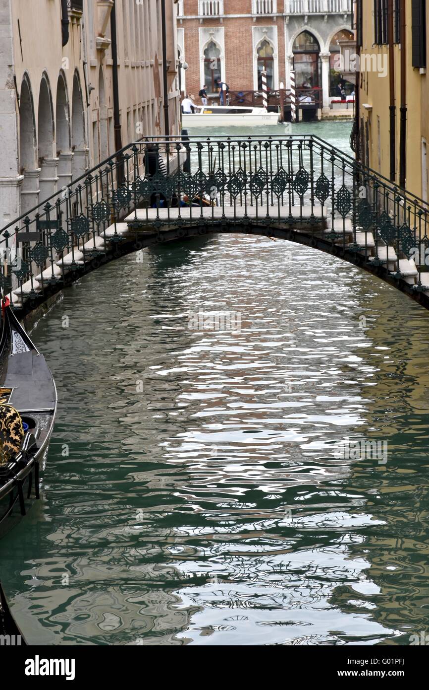 Venice, Italy waterway canals for gondola and small boats Stock Photo ...