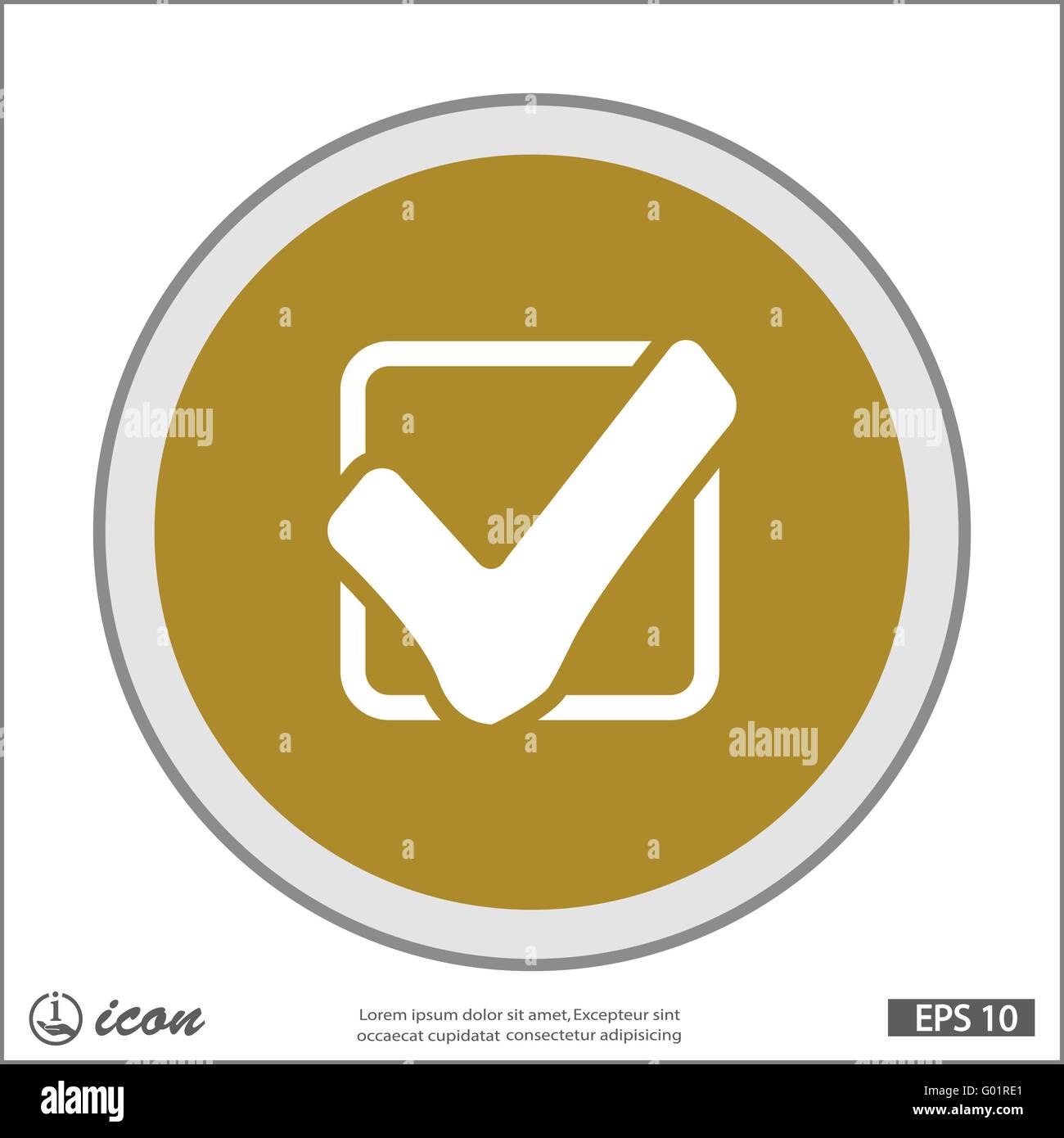 Pictograph of check mark Stock Vector Image & Art - Alamy