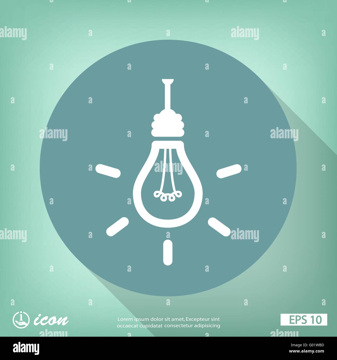Pictograph of light bulb Stock Vector Image & Art - Alamy