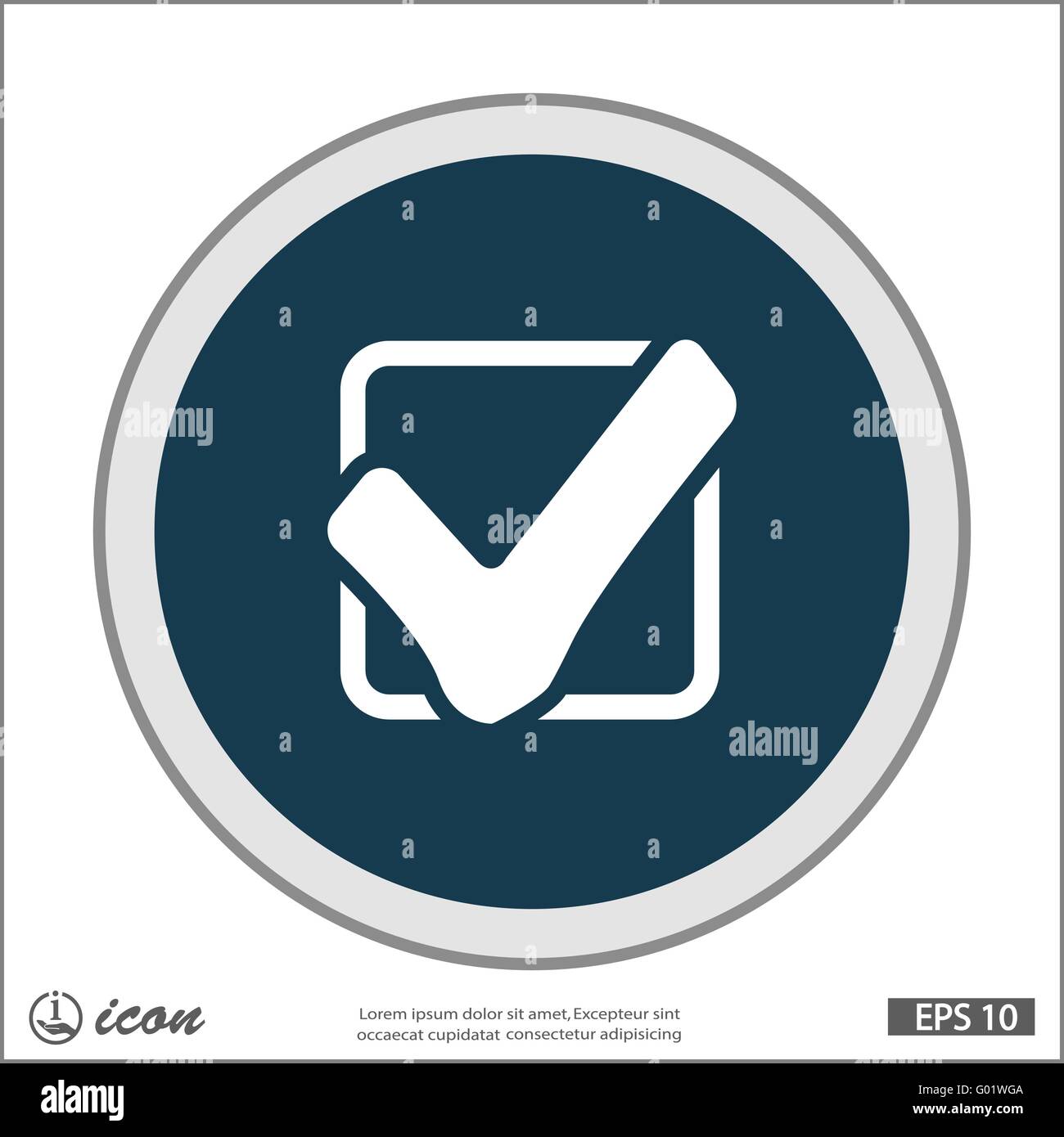 Pictograph of check mark Stock Vector Image & Art - Alamy
