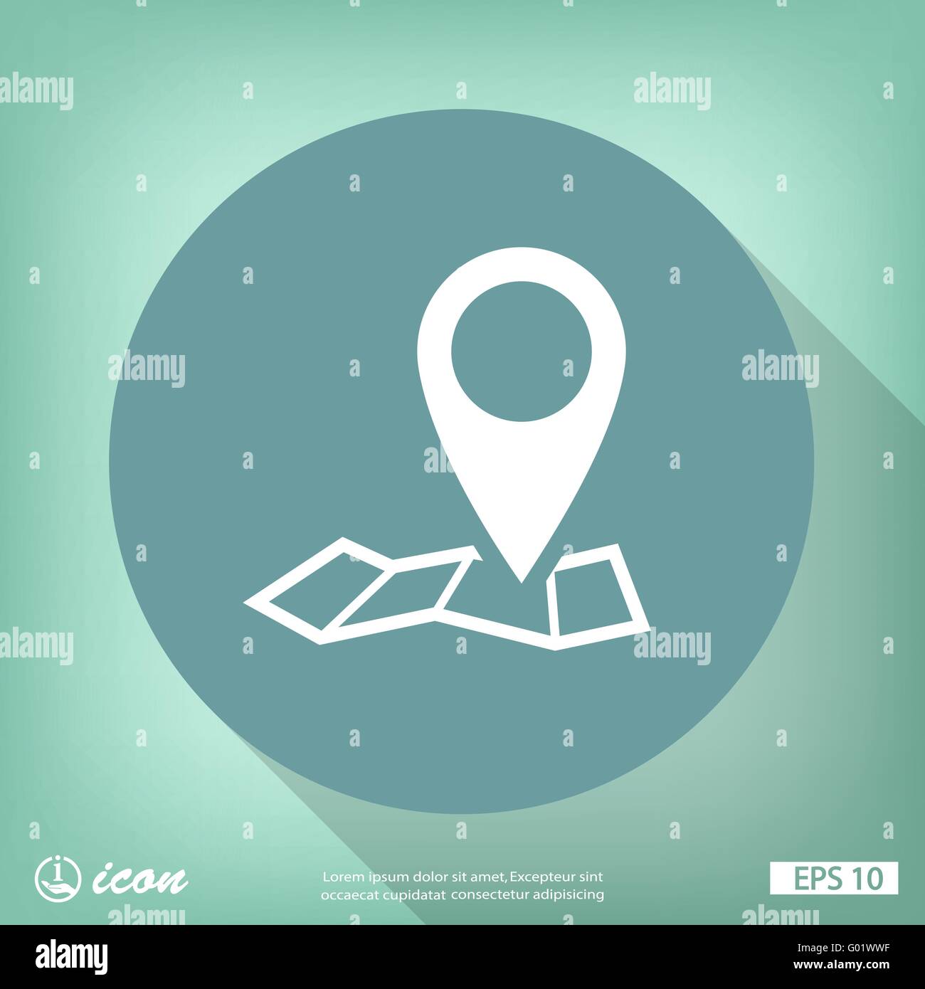 Pin on the map. Vector icon Stock Vector Image & Art - Alamy