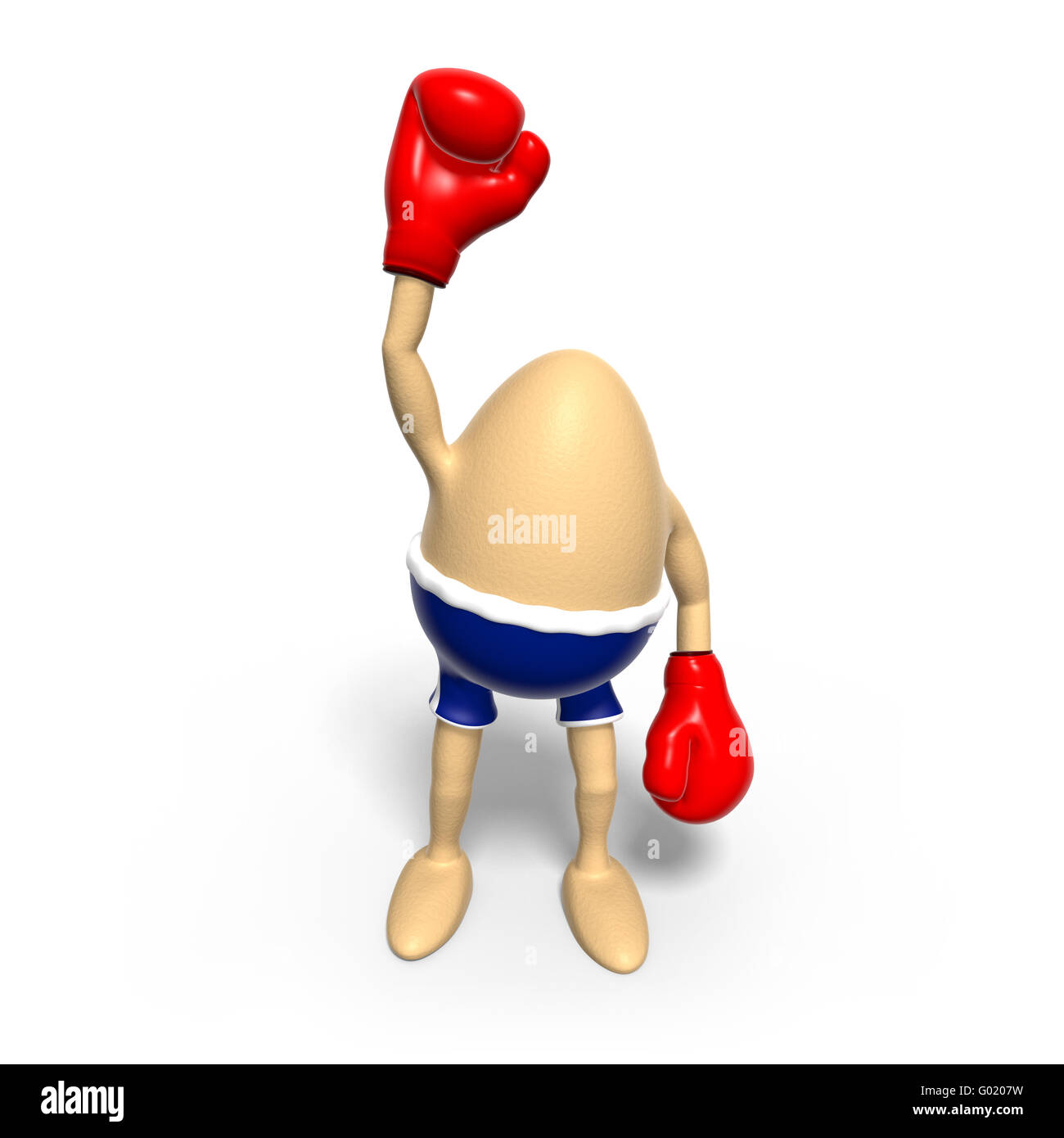 Boxing Egg raises arm Stock Photo - Alamy