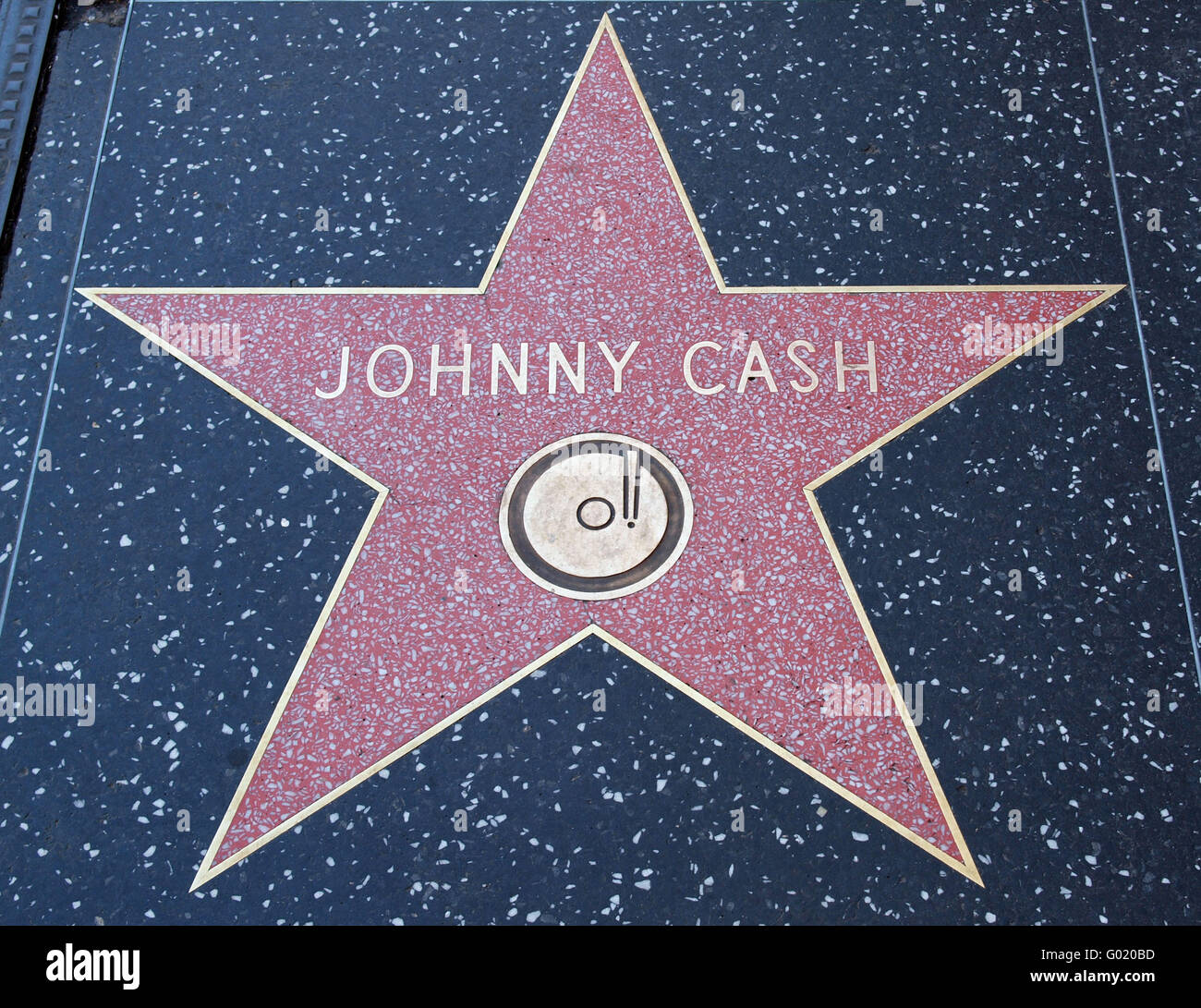 Johnny Cash Star am Walk of Fame, Hollywood Stock Photo - Alamy