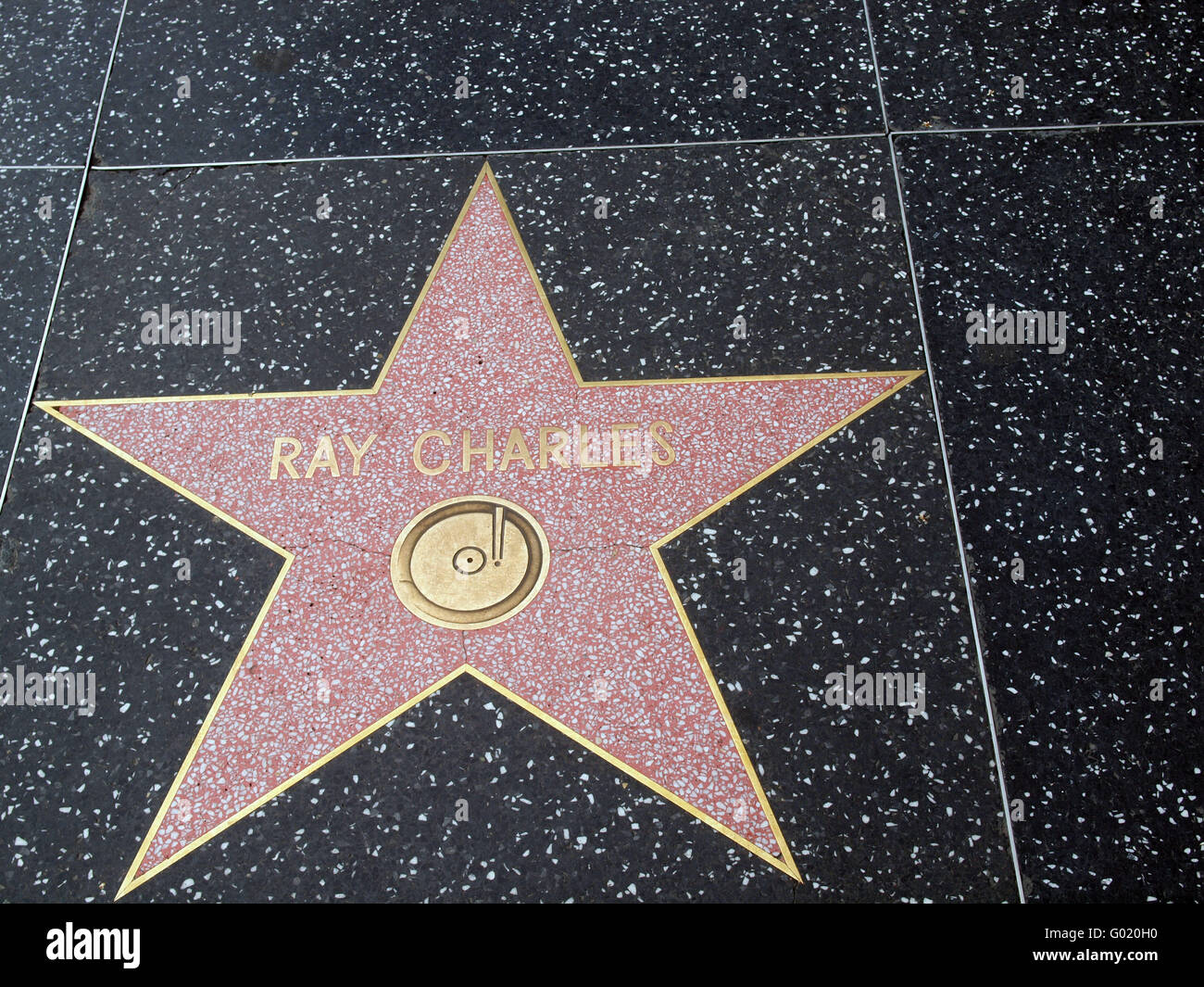 Ray Charles Star am Walk of Fame, Hollywood Stock Photo - Alamy