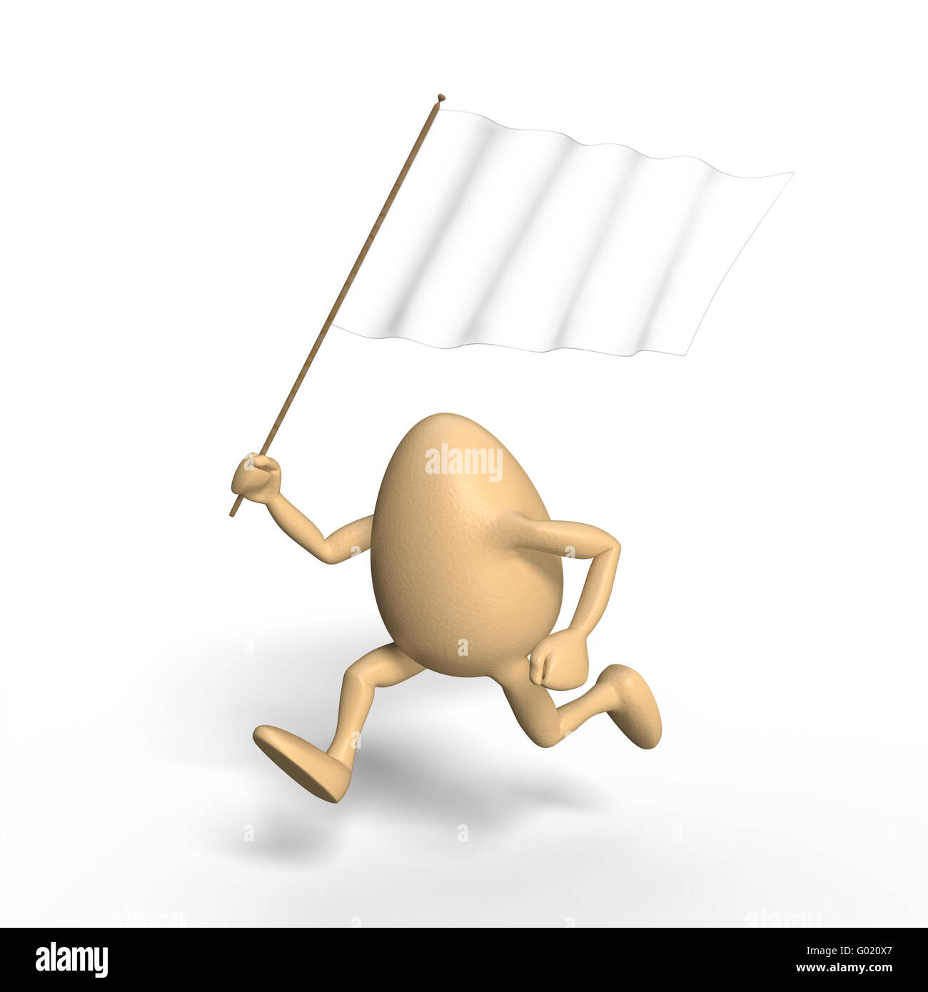 Egg running with flag Stock Photo - Alamy