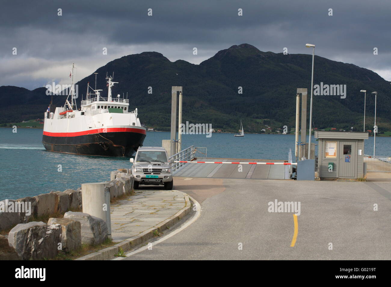 Car ferry in northern Norway at Foröy in Nordland Stock Photo - Alamy
