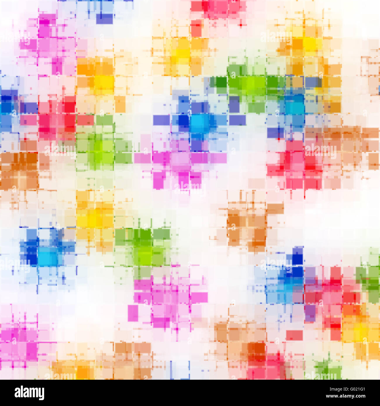 white texture withbright colored imprinted blur squares Stock Photo - Alamy