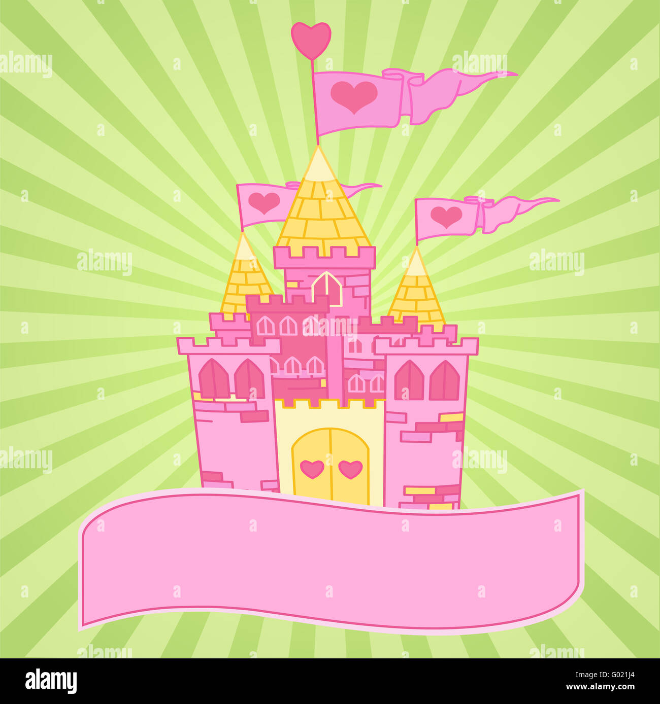 Princess castle vector hi-res stock photography and images - Alamy
