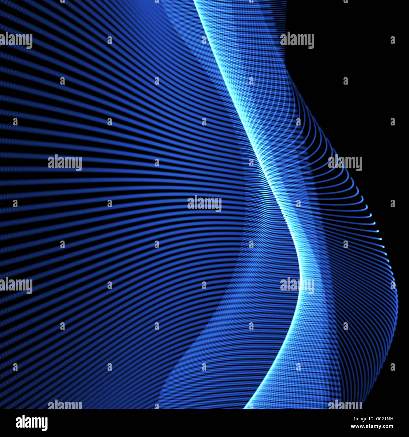 wavy bright blue neon background in perspective Stock Photo - Alamy