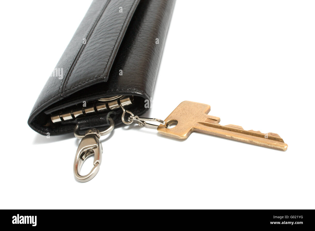 black special handbag for key's isolated on white Stock Photo - Alamy