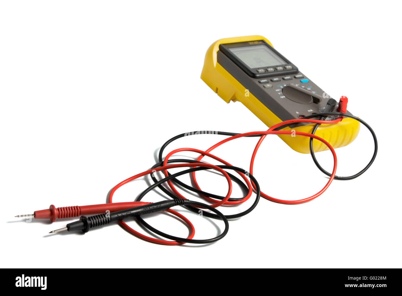 Professional digital multimeter isolated on the white background Stock ...