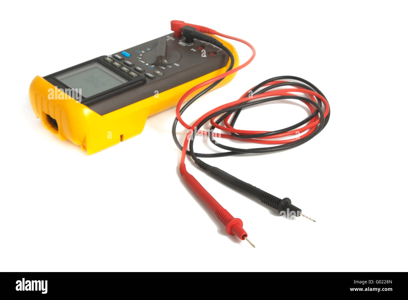 Professional digital multimeter isolated on the white background Stock ...